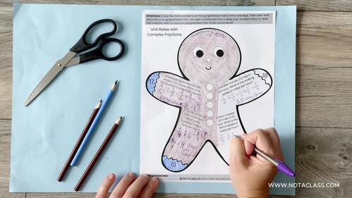 7th Grade Math Gingerbread Man Craft Ratios, Proportional Relationship ...