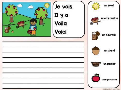 French Fall Writing Activities | Les activités d'écriture de l'automne