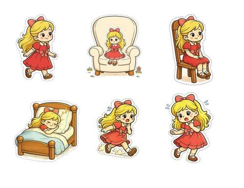 Goldilocks & the Three Bears | Cut & Paste Story Retell by san pra