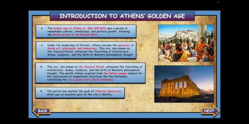 Golden Age Of Athens Powerpoint. Ancient Greece.Pericles L23.World History.