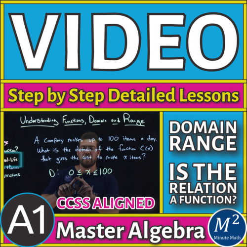 Functions, Domain & Range Video Lesson – Algebra 1 Relations Made Easy