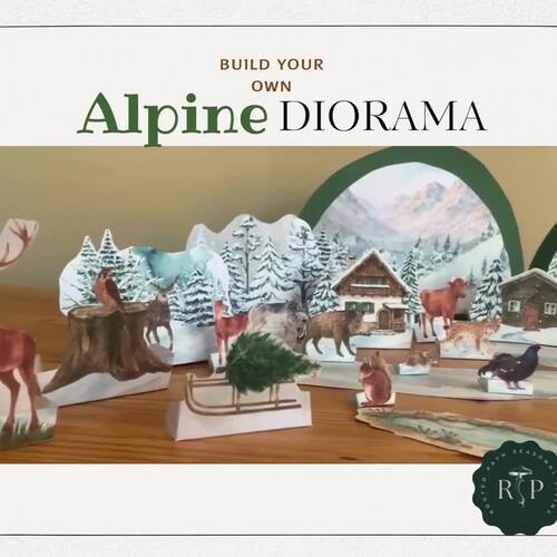 Printable Alps Winter Diorama by Rooted Path Seasons | TPT
