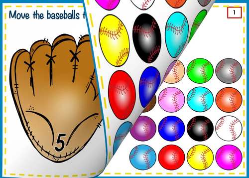 Baseball Counting Google Slides How Many Baseballs Numbers & Number Words