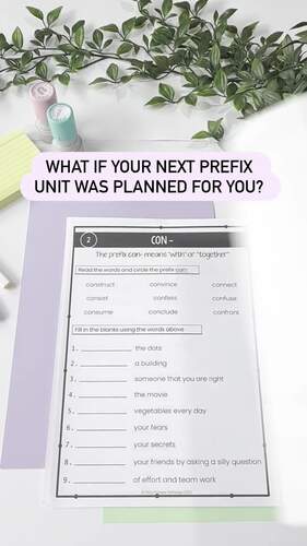 Prefixes Work Pack | Morphology | Science of Reading | pre, un, dis & MORE!