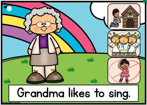 Interactive Emergent Reader Boom Cards | Verbs by Suburban Teacher