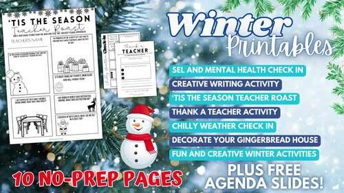 Winter Wonderland Printable Activities No-Prep Christmas Fun for Middle ...