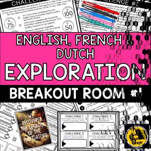 English, French, and Dutch Explorers Reading Comprehension Breakout Room