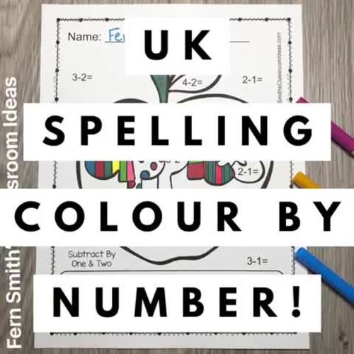 Fall Apples Colour By Number Subtraction UK Version | TPT