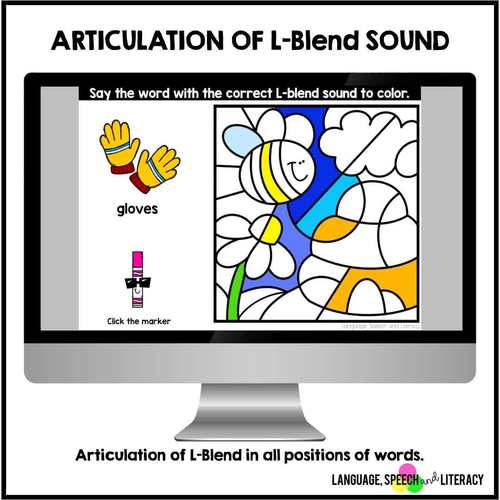 Spring Boom Cards™ Speech Therapy | Articulation of L-blends | Color ...