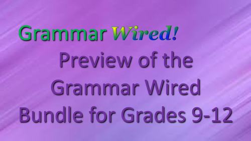 Part 1 Sentence and Its Parts - Grammar Wired! by Learning with Lulu