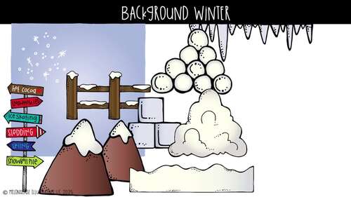 Background clip art, Winter clip art COMBO PACK by Melonheadz Clipart