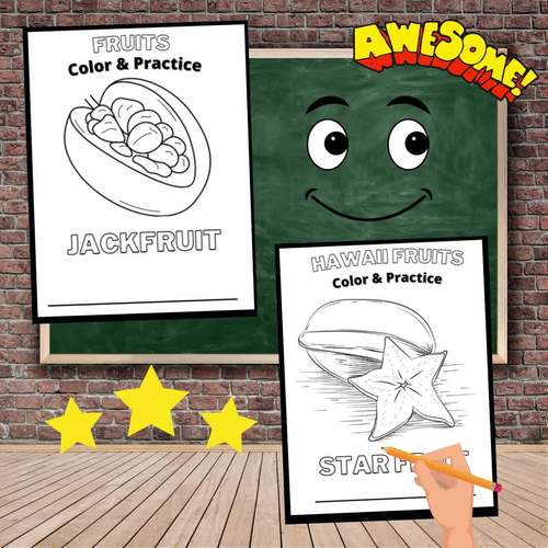 Hawaii Activity Coloring Book Pages Color Read Write AAPI Resource Art Fun