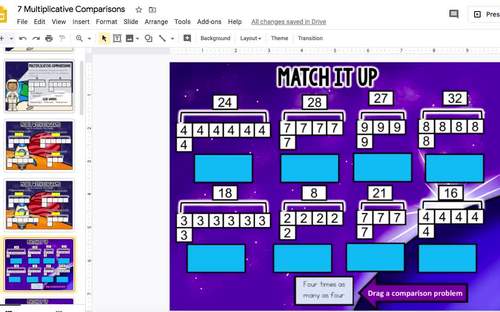 4th Grade Multiplicative Comparisons 4.OA.1 4.OA.2 ~ Google Classroom
