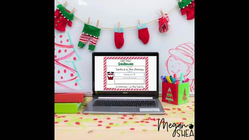 Christmas Digital Sentences for Google Slides Distance Learning by ...