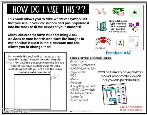 Core Vocabulary Editable Symbol Adapted Book: LITTLE by Teach Love Autism