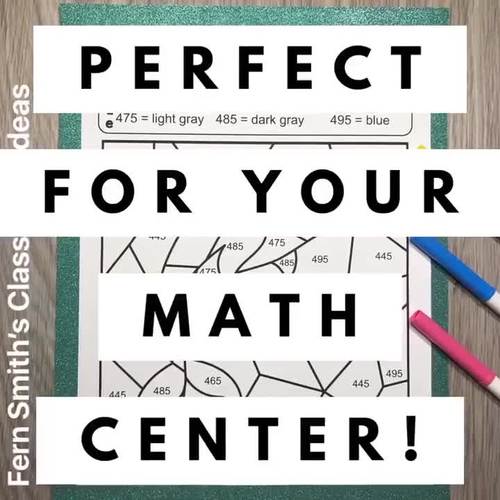 Counting Patterns Within 1,000 Color By Number Worksheets for Second Grade