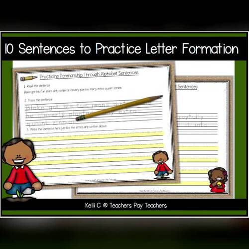 Handwriting Sentence Intervention Pages for Dysgraphia Spring Edition