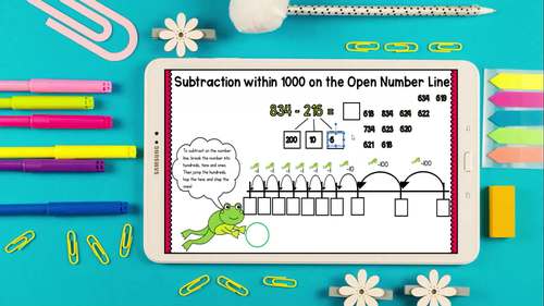 Subtraction to 1,000 - Mini Lesson Google Slides Distance Learning