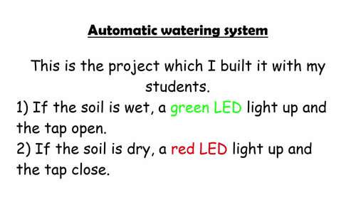 STEM Project : Build A Simple Automatic Plant Watering System Uing Arduino