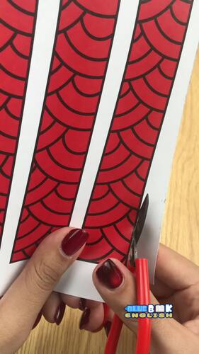 Winding Snake Paper Lantern Craft | Chinese New Year by Blue Book English