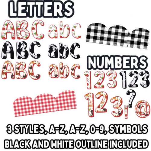 Farm Bulletin Board Letters and Border Bundle for On the Farm Theme ...