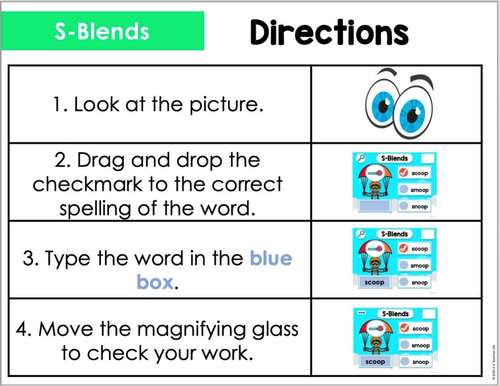 S-Blends Digital Phonics Google by A Kinderteacher Life | TpT