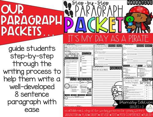 It's My Day as a Pirate | Step by Step Paragraph Packet | Narrative Writing