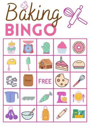 Baking Bingo | Classroom Bingo for Early Learners by Smart Sprouts Academy