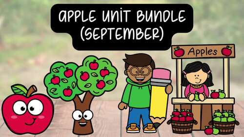 Apple Worksheets Apple Unit Bundle for PreK Kindergarten First TK UTK ...