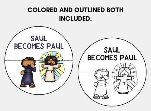 Saul Becomes Paul Bible Story Folding Surprise Craft for Sunday School