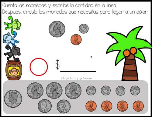 Formar un dólar Actividades digitales en español para Google Slides y ...