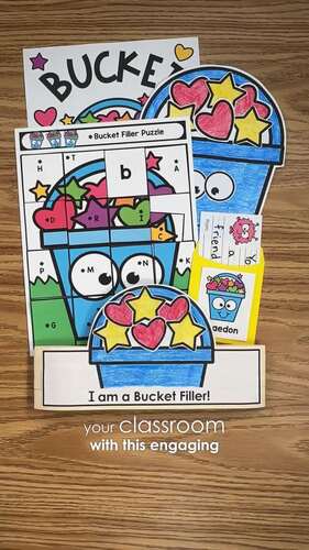 Bucket Filler Activities February Kindness Craft, Hat, Sorts, Bulletin ...