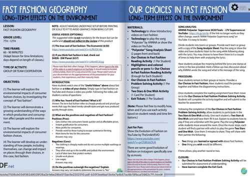 Geography: Fast Fashion Culture & Environmental Effects | TPT