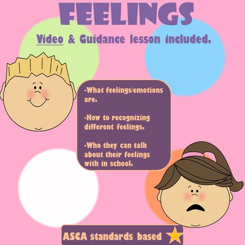 Feelings- Identifying & Sharing (VIDEO & Guidance Lesson) by DixonsDoodles