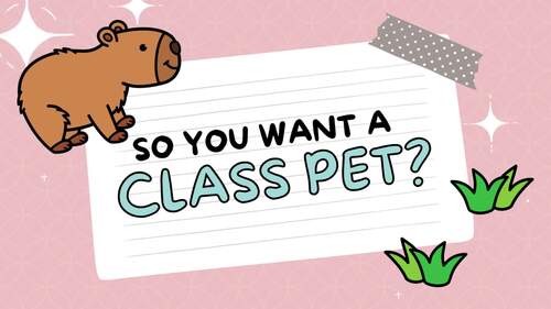 Capybara Class Pet Journal *Editable by Ms. Jenessa's Desk | TPT