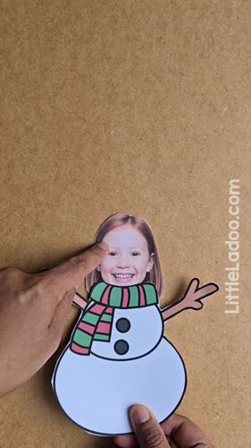 Snowman Photo Craft | Winter Crafts | Bulletin Board Ideas by Little Ladoo