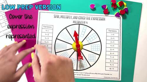 Array Multiplication - Spin, Multiply, Find the Expression No Prep ...