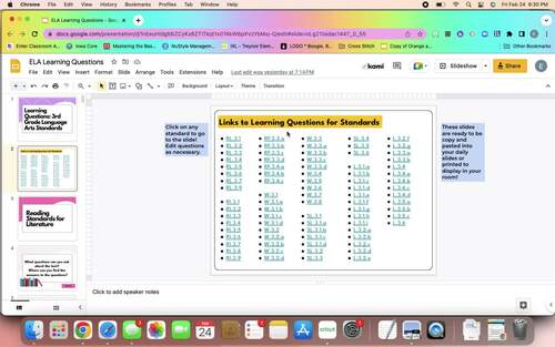 BUNDLE Common Core Learning Targets for 3rd Grade: Learning QUESTIONS