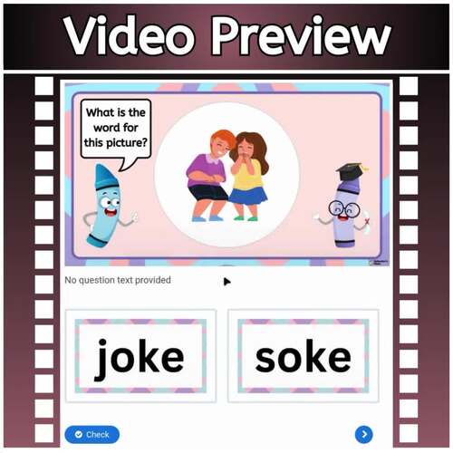 CVCe Words: Select the Correct Words Digital Resources by Schooler's Mate