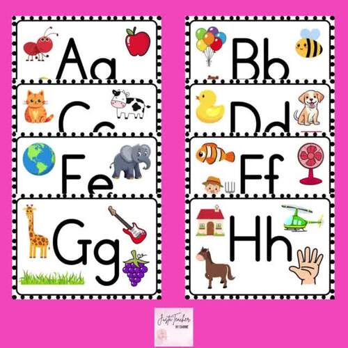 ALPHABET POSTERS I Engaging and colorful I Set of 26 A4 posters with ...