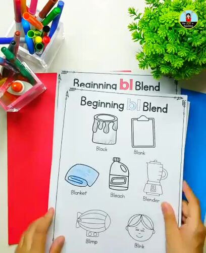 Beginning BL Blend Worksheet by The Joy in Teaching | TPT