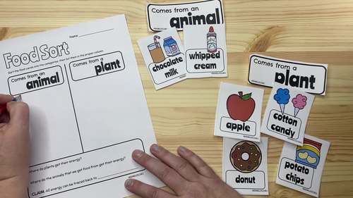 Where Does Food Come From, Plant / Animal, Intro Ecosystem Energy Roles ...