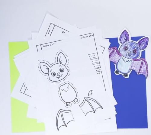 All About Bats Unit | Mini Book, Writing Prompts, Bat Bingo, and More!