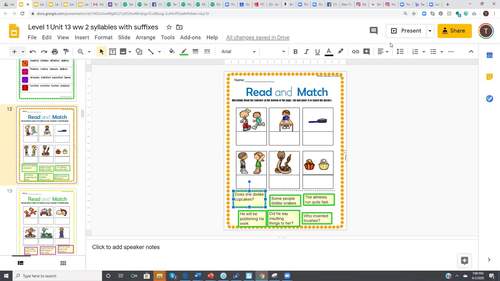 Distance Learning Google Slides Fun Phonics Work Suffixes (First Grade)