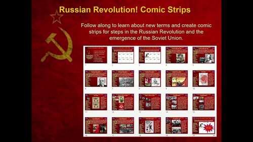 Russian Revolution Comic Strip Activity: fun, engaging, informative slides