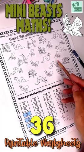 Kindergarten numeracy centers and morning work mini-beast themed maths ...