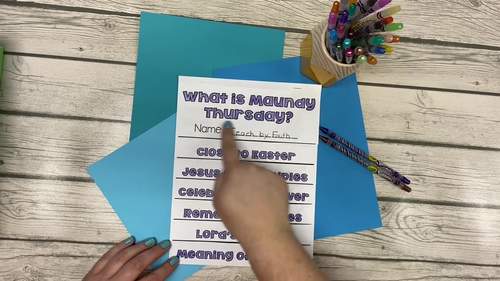 Holy Week Activities Maundy Thursday Bible Lesson Flip Book by Teach by ...