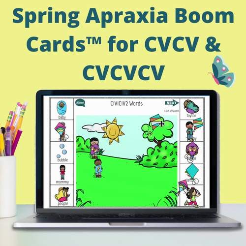 Spring Apraxia NO PREP Articulation Activities for CVCV and CVCVCV Words