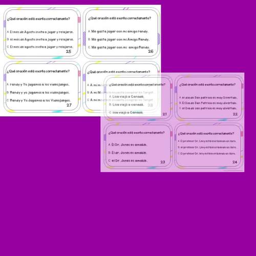 Mayúsculas Task Cards by Bilingual Teaching Made Easy | TPT