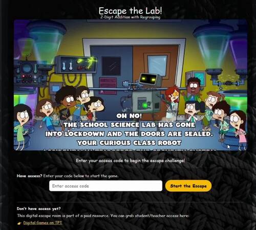 Digital Escape Room: 2-Digit Addition with Regrouping | Self-Checking ...